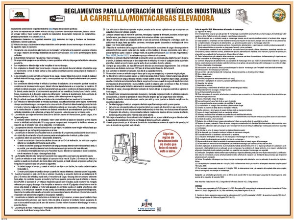 California Forklift OSHA Safety Poster For Workplace california-forklift-osha-safety-poster-for-workplace